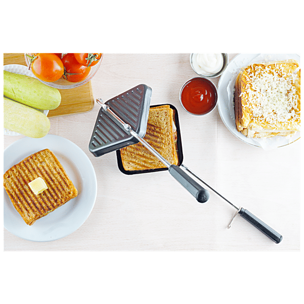 Buy Omega Non-Stick Aluminium Sandwich Gas Toaster - 14 cm, Thickness 1 ...
