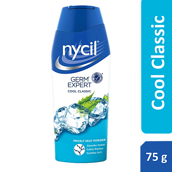 Buy Nycil Germ Expert Prickly Heat Powder - Cool Classic Online at Best ...
