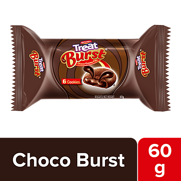 Buy Britannia Treat Burst Choco Creme Fills Cookies Online at Best ...