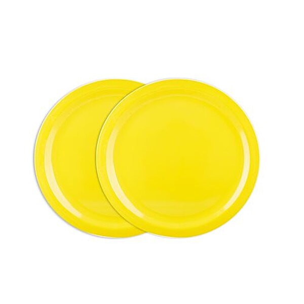Buy Iveo Melamine Full Plates 8 Inch - Solid, Yellow Online at Best ...