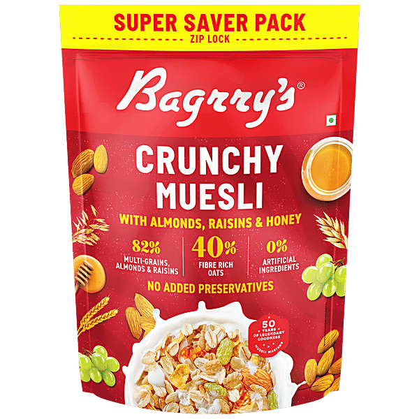 Buy Bagrrys Bagrry`S Crunchy Muesli With Almonds Raisins & Honey - 40 ...