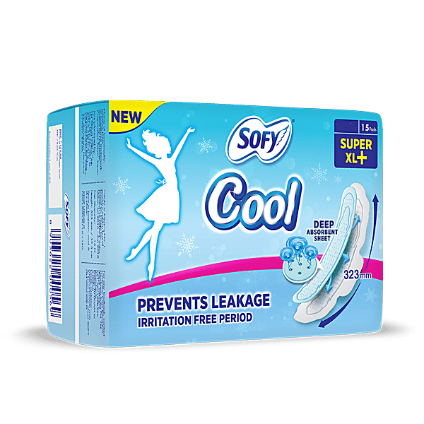 Buy Sofy Sanitary Pads - Cool Super XL+ Online at Best Price of Rs 150 ...