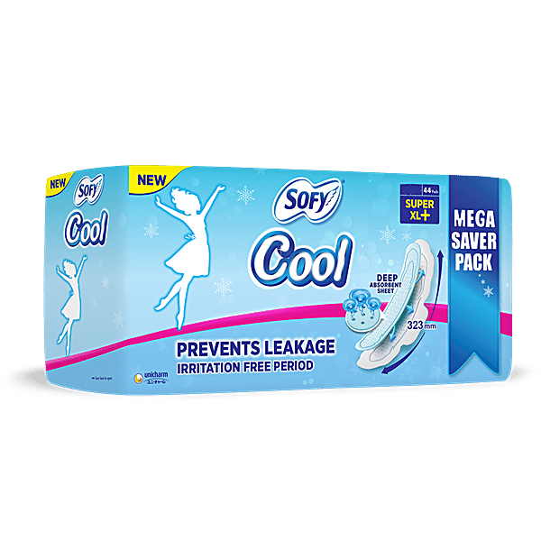 Buy Sofy Sanitary Pads - Cool Super XL+ Online at Best Price of Rs 449 ...