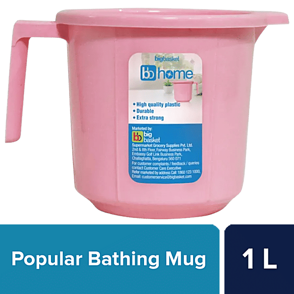 Buy bb home Popular Plastic Bathing Mug - Sturdy & Durable, Pink Online ...