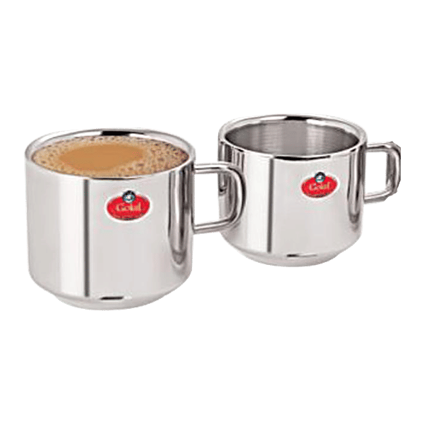 Buy Swastik Steel Stainless Steel Tea Cup - Double Wall, Plain Online ...