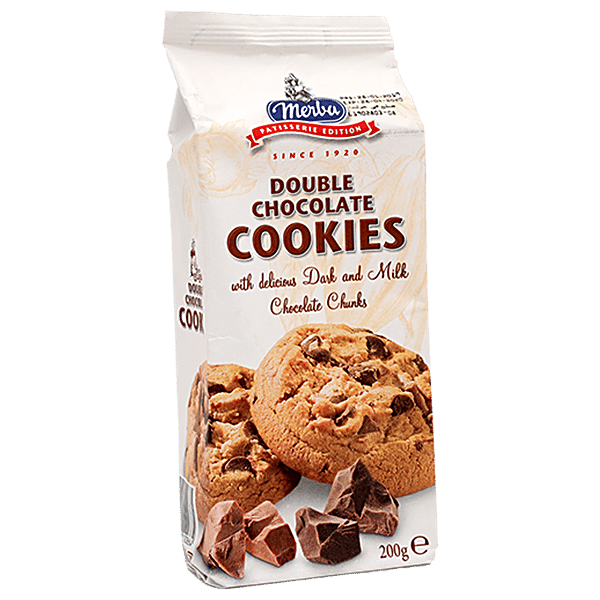 Buy Merba Cookies - Dark & Milk Double Chocolate Chunks, Delicious ...