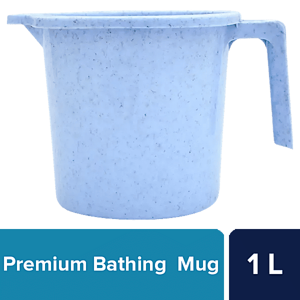 Buy bb home Premium Plastic Bathing Mug - Sturdy & Durable, Sky Blue ...