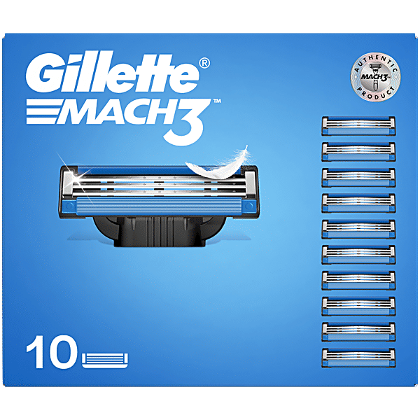 Buy Gillette Mach 3 Razor Blades for Men With Lubrication Strip Pack of ...