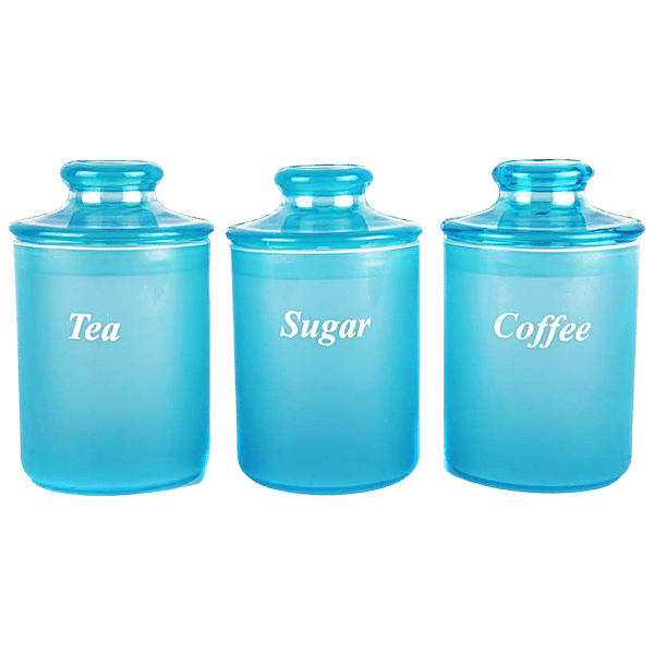 Buy Laplast Airtight Tea, Coffee & Sugar Container - Blue, Plastic ...