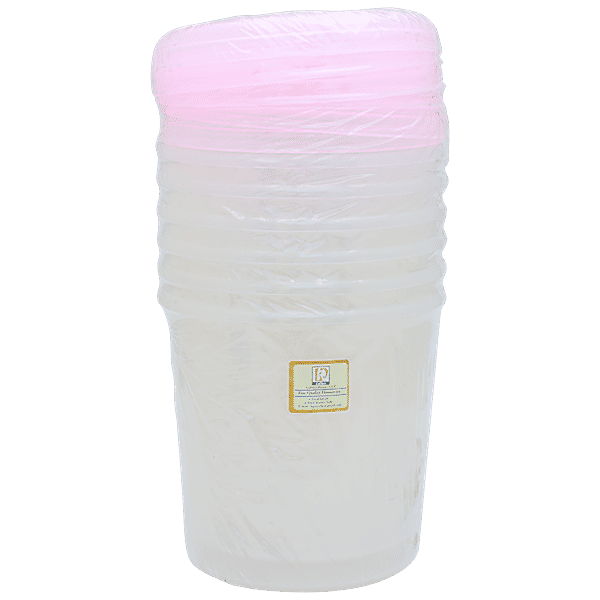 Buy Laplast Storage Container with Pink Lid - Transparent, Plastic ...