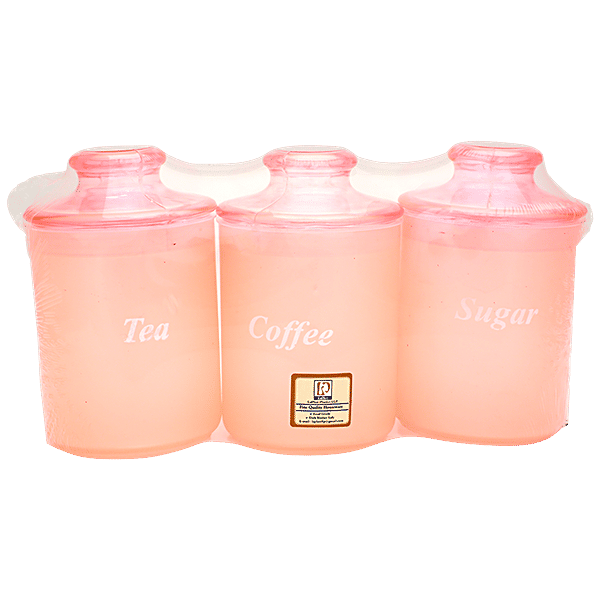 Buy Laplast Airtight Tea, Coffee & Sugar Container - Orange, Plastic ...