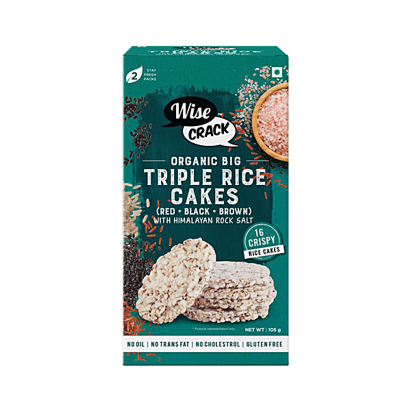 Buy Wise Crack Organic Big Triple Rice Cakes - Red + Black + Brown ...