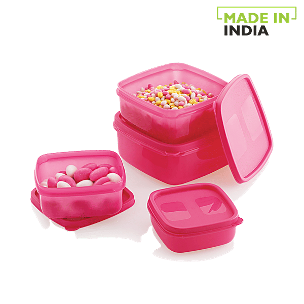 Buy Mastercook Premium Square Plastic Container - Pink Online at Best ...