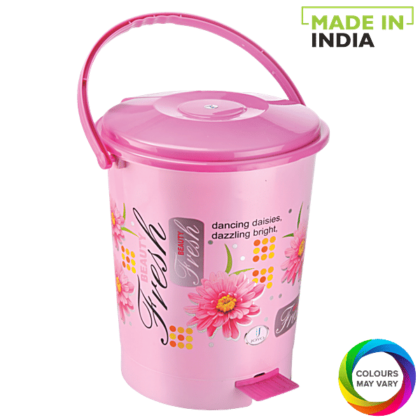 Buy JOYO Plastic Printed Pedal Plastic Dustbin / Garbage Bin - Assorted ...