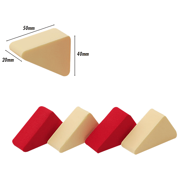 Buy PAC Pressed Sponge - Triangle Red, Cream Online at Best Price of Rs ...