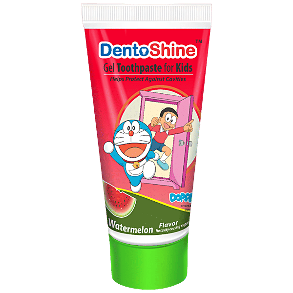 Buy Dentoshine Gel Toothpaste For Kids - Watermelon Flavour, Doraemon ...