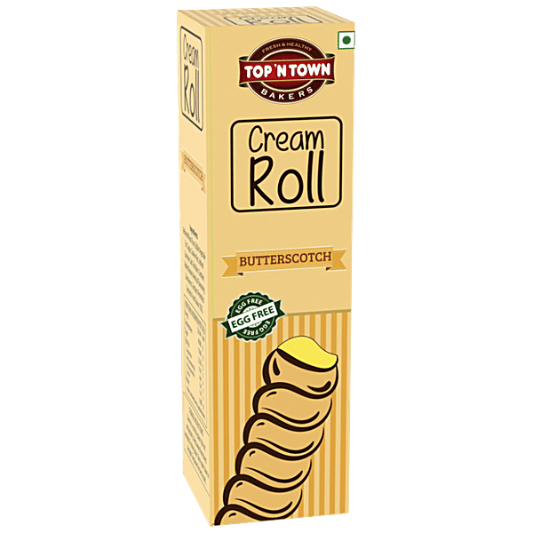 Buy Top 'N Town Bakers Cream Roll - Butter Scotch, Egg Free Online at ...