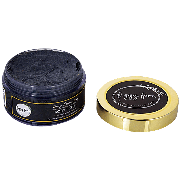 Buy Fizzy Fern Deep Cleansing Body Scrub - Charcoal, Shea Butter ...