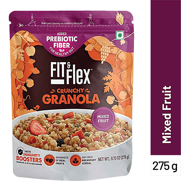 Buy Fit & Flex Crunchy Granola - Mixed Fruit, With Immunity Booster ...