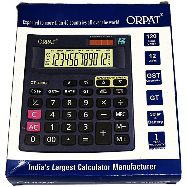 Buy Orpat OT 400GT Calculator Online at Best Price of Rs 379 - bigbasket