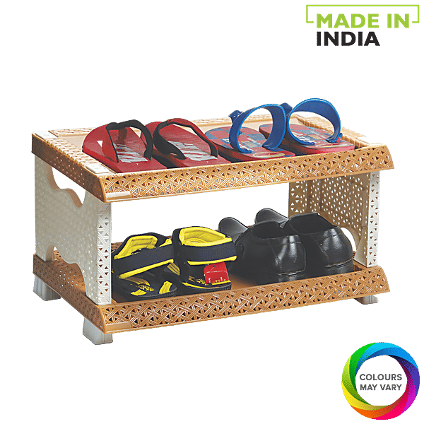 Buy Aristo Vittora Plastic Shoe Rack/Shoe Stand - 2 Steps, Assorted ...