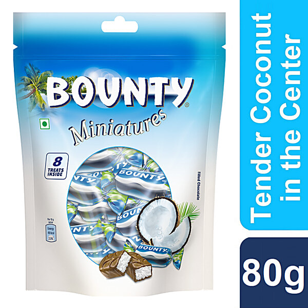 Buy Bounty Miniatures Chocolate - With Tender Coconut In The Center ...