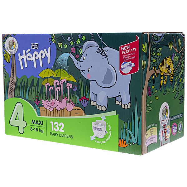 Buy Bella Diapers - 4 Maxi, 8-18 kg, Flexi Fit, Air Flow Technology ...