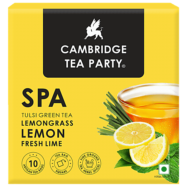 Buy Cambridge Tea Party Spa Tulsi Green Tea - Lemongrass, Lemon & Fresh ...