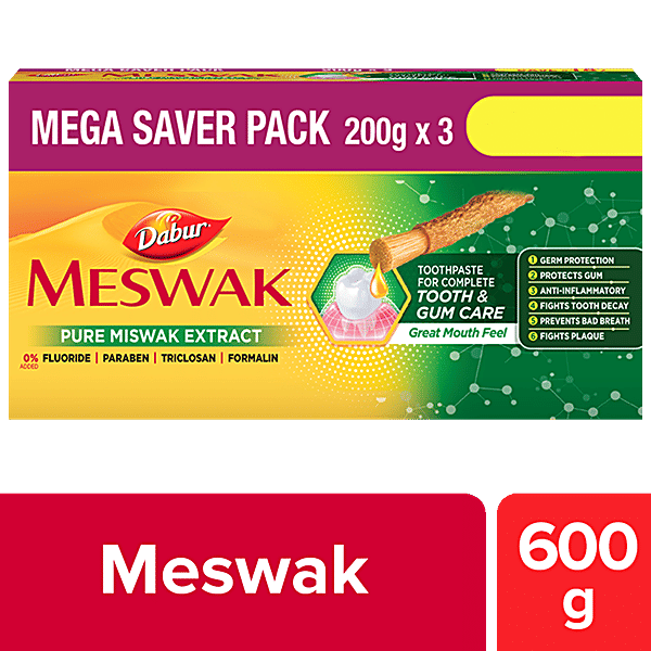 Buy Dabur Meswak Toothpaste - For Complete Gum Care, Paraben & Fluoride ...