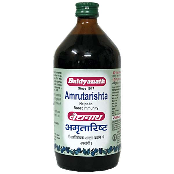 Buy Baidyanath Amritarishta Syrup - Ayurvedic Immunity Booster Online ...