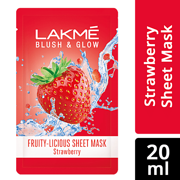 Buy Lakme Blush & Glow Strawberry Sheet Mask Online at Best Price of Rs ...