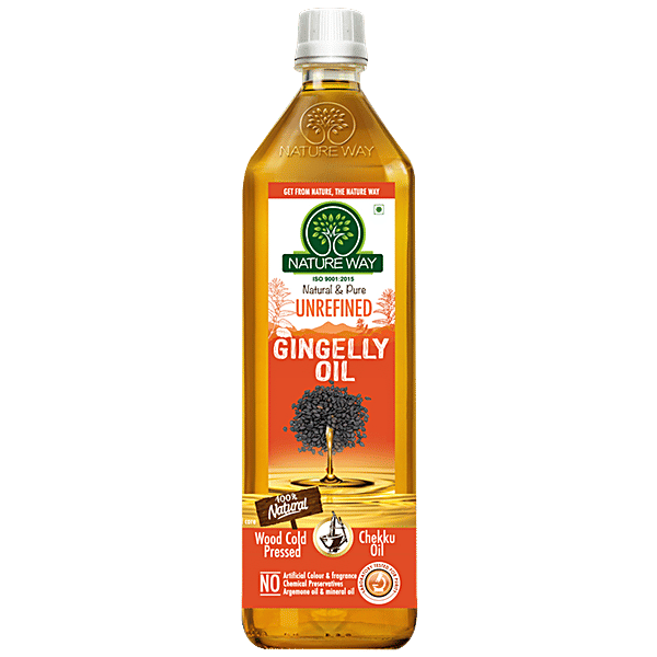 Buy Nature Way Natural & Pure Gingelly Oil - Unrefined, Wood Cold ...