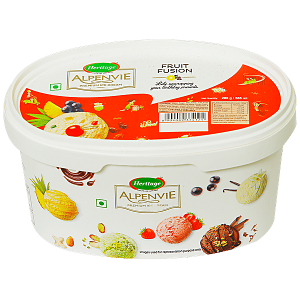 Buy Heritage Alpenvie Fruit Fusion Ice Cream Online at Best Price of Rs ...