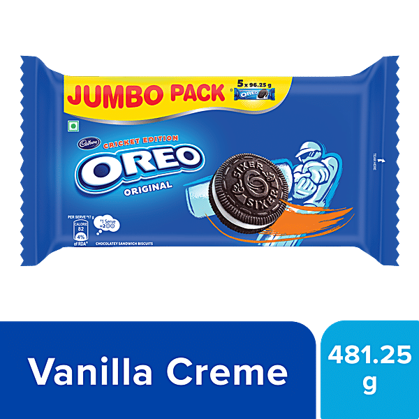 Buy Cadbury Oreo Vanilla Flavour Crème Sandwich Biscuit - Jumbo Pack ...