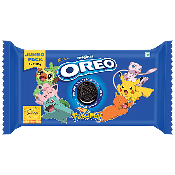 Buy Cadbury Oreo Vanilla Flavour Creme Sandwich Biscuit Jumbo Pack ...