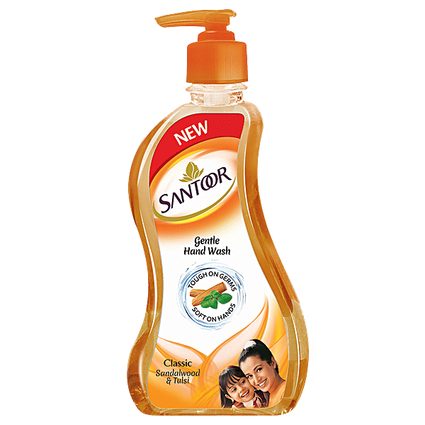Buy Santoor Classic Gentle Hand Wash - Sandalwood & Tulsi Online at ...
