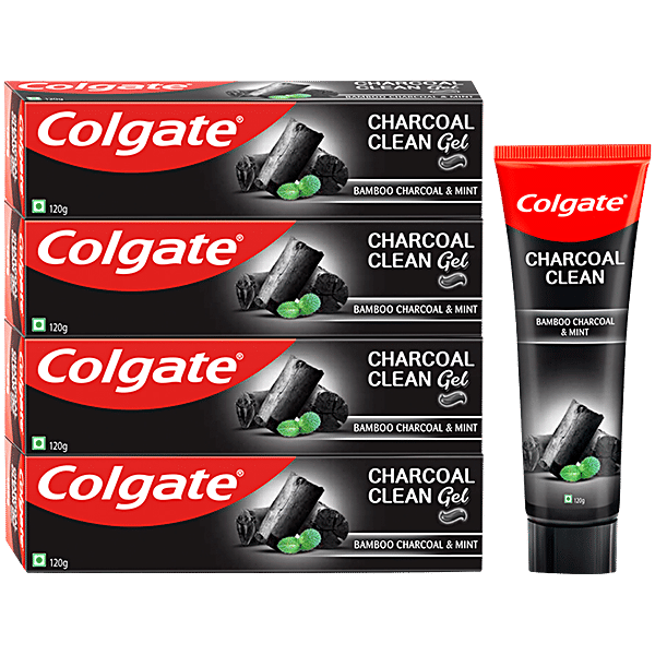 Buy Colgate Charcoal Clean Black Gel Toothpaste, Deep Clean With Bamboo ...