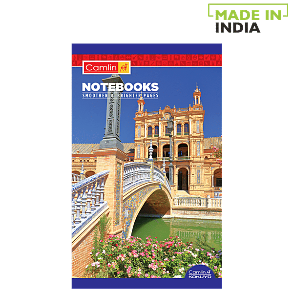 Buy Camlin Long Book Soft Cover Single Line Design Notebook - 172 Pages ...