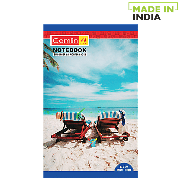 Buy Camlin Long Book Soft Cover Unruled Design Notebook - 172 Pages ...