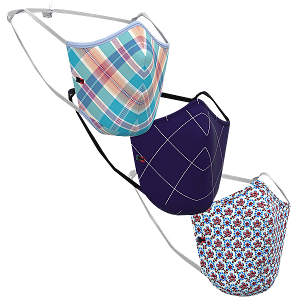 Buy Peter England Face Mask, 3 Ply With Nose Clip - Assorted Colour ...