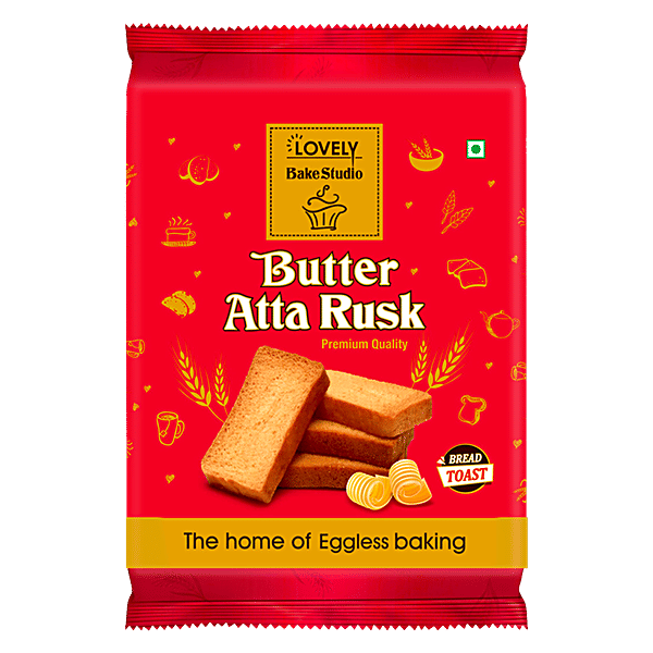Buy Lovely Bake Studio Butter Atta Rusk Online at Best Price of Rs 35 ...