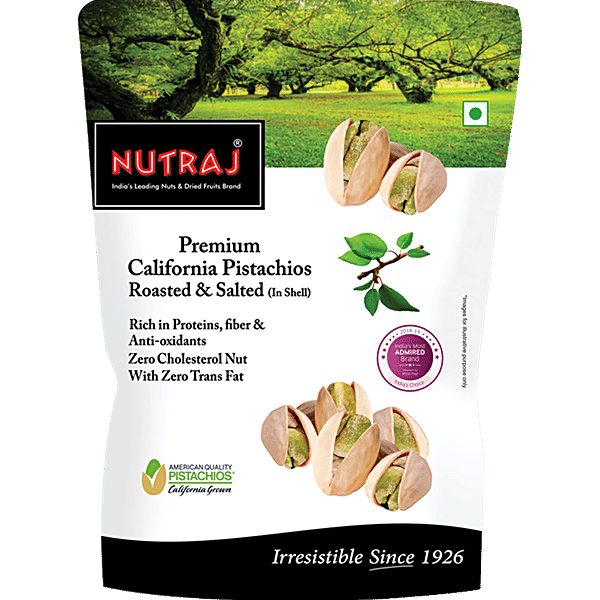 Buy Nutraj Premium California Pistachios In Shell - Roasted & Salted Online at Best Price of Rs ...