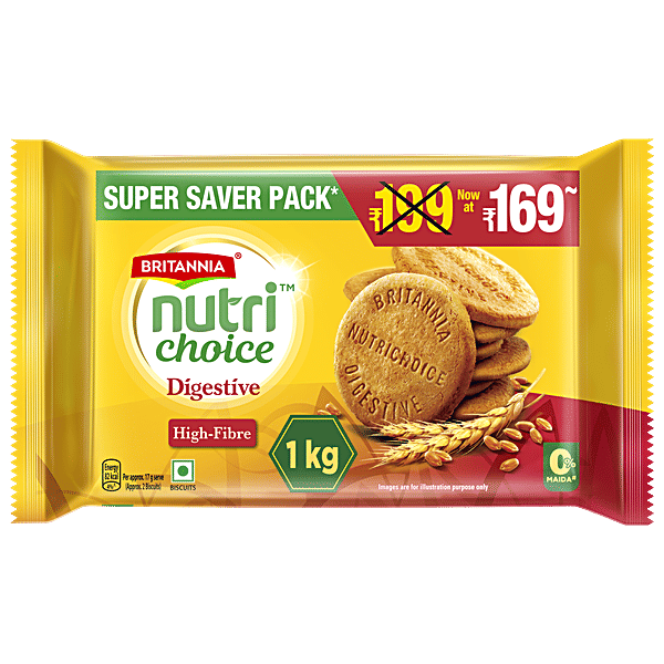 Buy Britannia Nutri Choice Digestive High Fibre Biscuits Online at Best ...