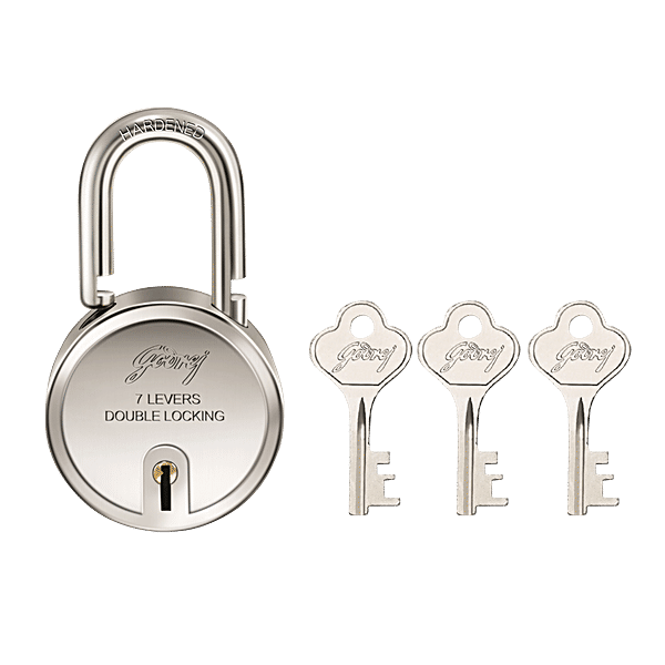 Buy Godrej Round 7 Levers 3 Keys Padlock Online at Best Price of Rs 399 ...