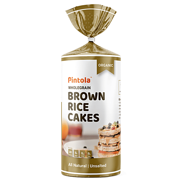 Buy Pintola Organic Wholegrain Brown Rice Cakes - Unsalted, Rich In ...