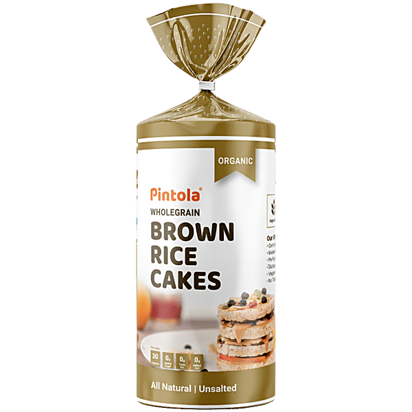 Buy Pintola Organic Wholegrain Brown Rice Cakes - All Natural, Unsalted ...