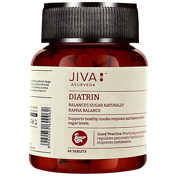 Buy Jiva Ayurveda Diatrin Tablet - Controls Sugar Naturally, Supports ...