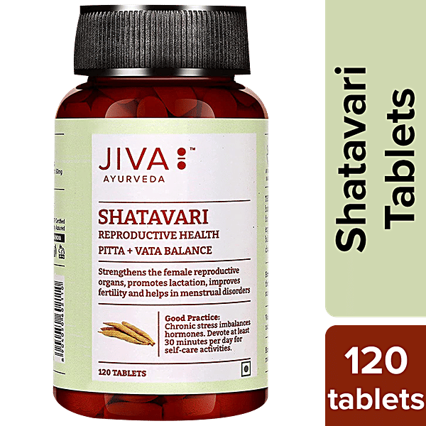 Buy Jiva Ayurveda Shatavari Tablet - Nourishes & Strengthens ...