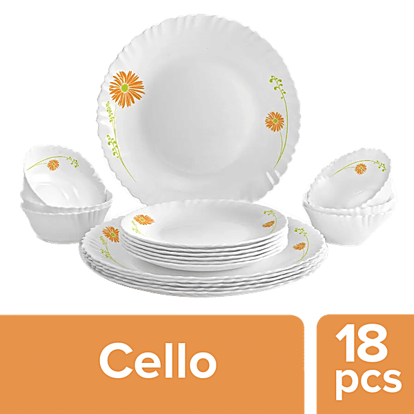 Buy Cello Dinner Set - Opalware, Livid Lilac, Dazzle, White Online at ...