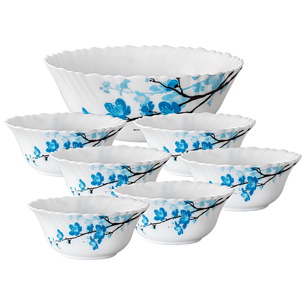 Buy Larah by Borosil Mimosa Opalware Pudding Set - White Online at Best ...